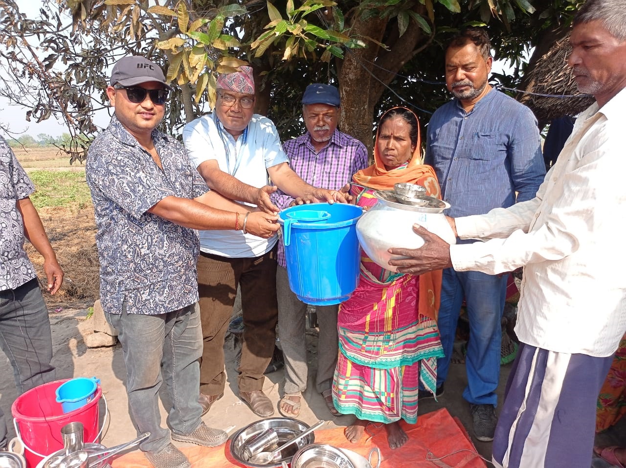 Relief materials support to fire victims - LCWS